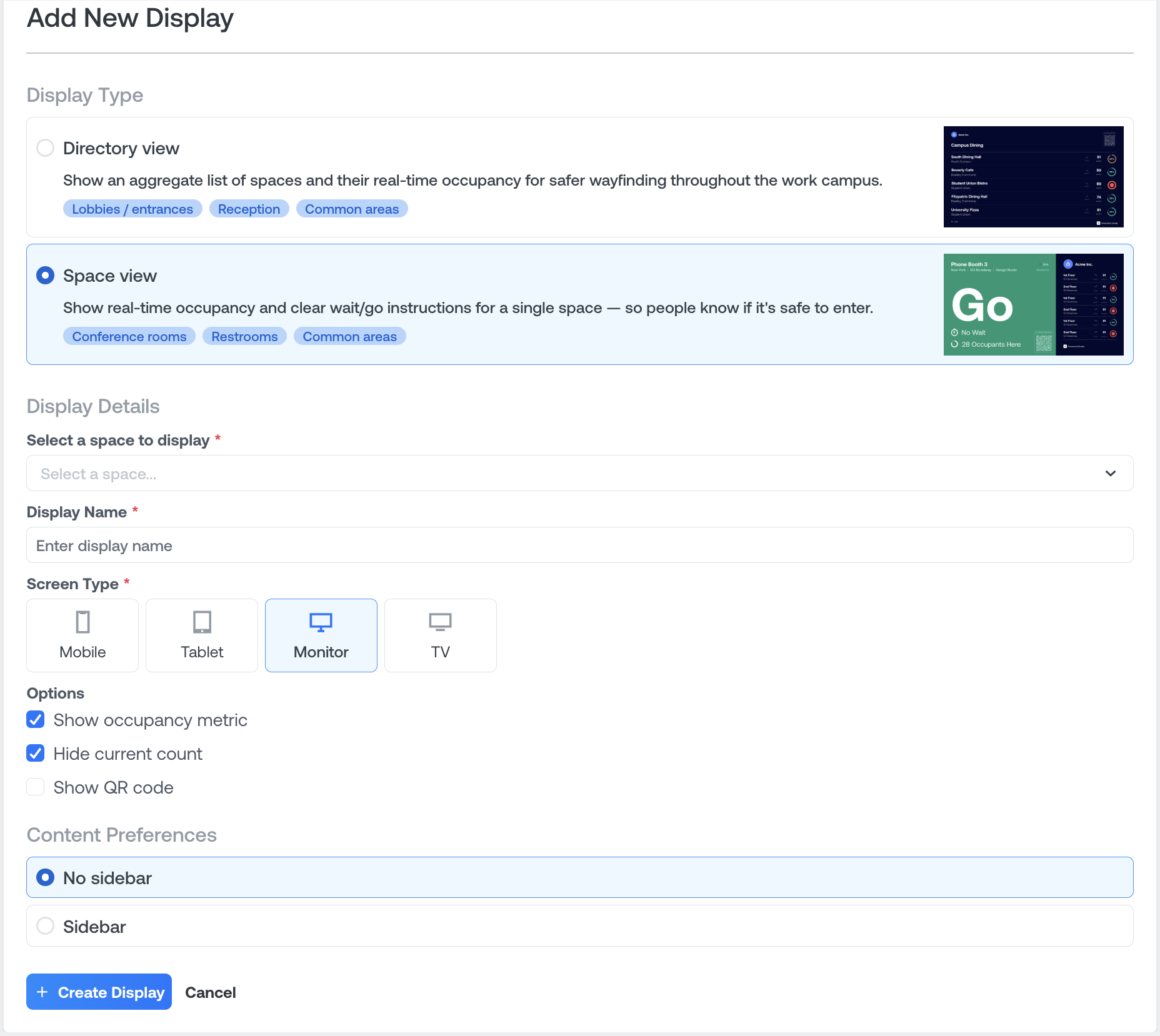 How to Set Up Space View for Display – Density